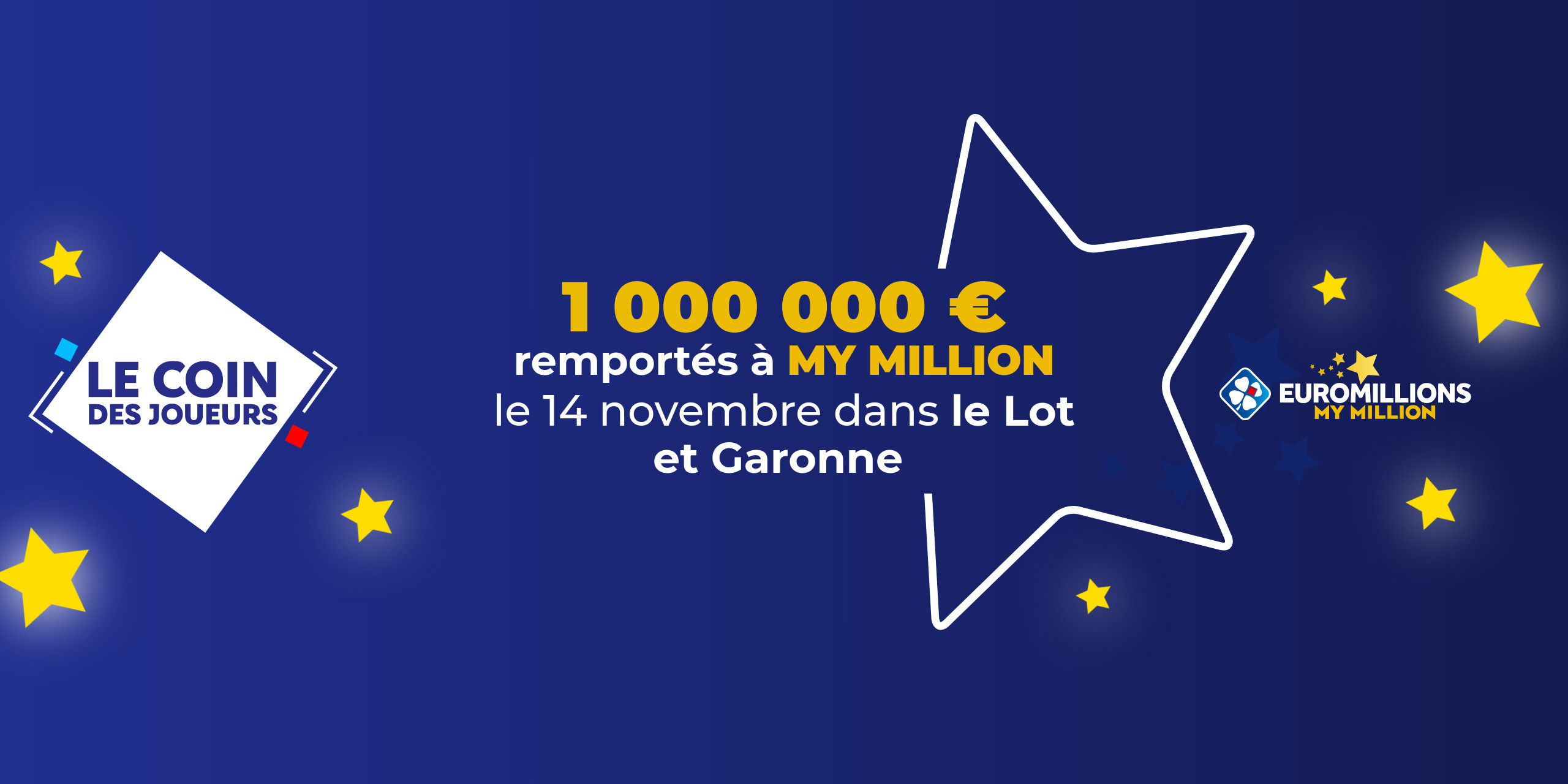 My Million® : code gagnant à 1 M€ dans le Lot-et-Garonne | FDJ®